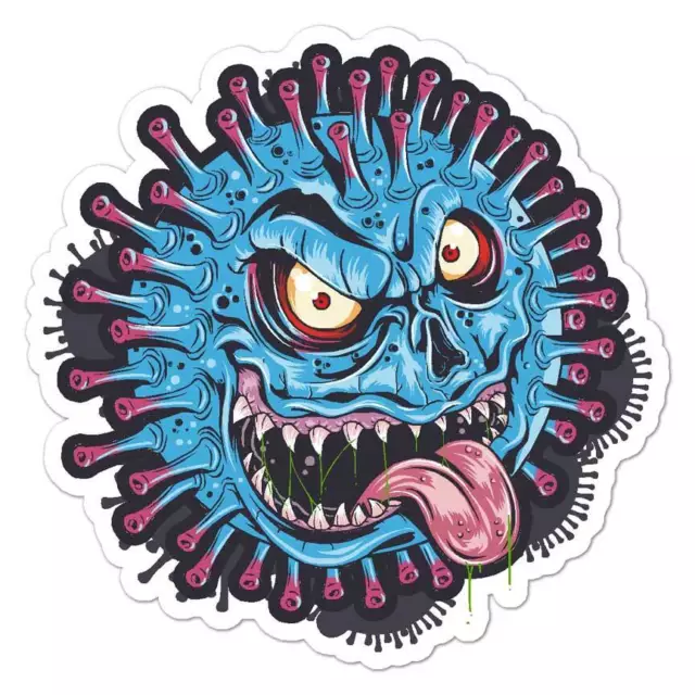 Biohazard Monster Sticker Indoor Outdoor Phone Decal Water Bottle ...