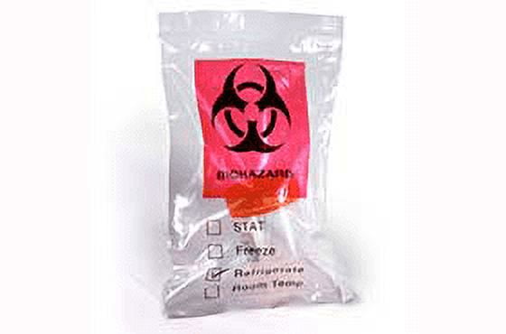 Biohazard Specimen 3-Wall Clear Poly Bags, 8W X 10L inches, 2 Mil ...