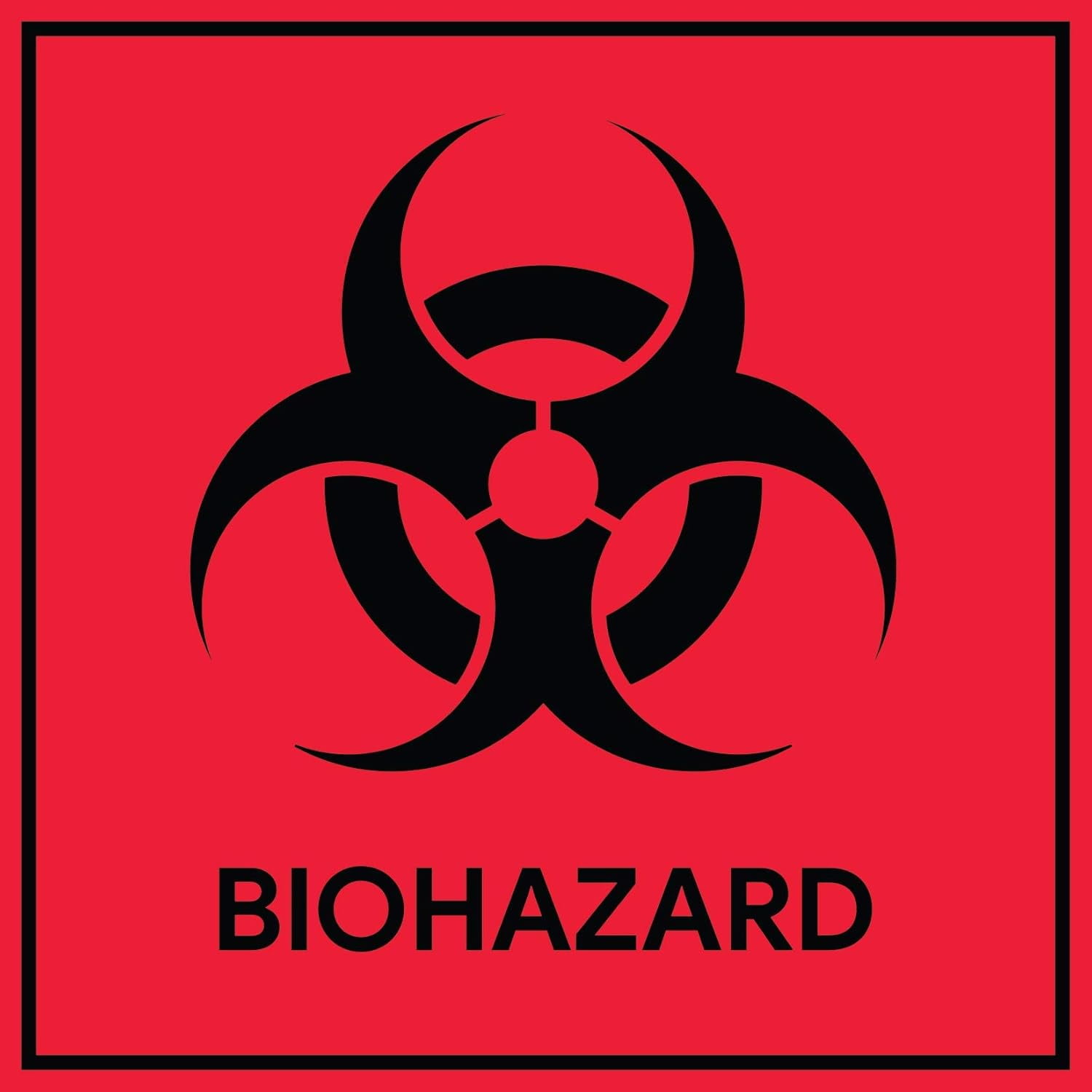 Biohazard Stickers Signs (Pack of 10) | Decals for Labs, Hospitals, and ...