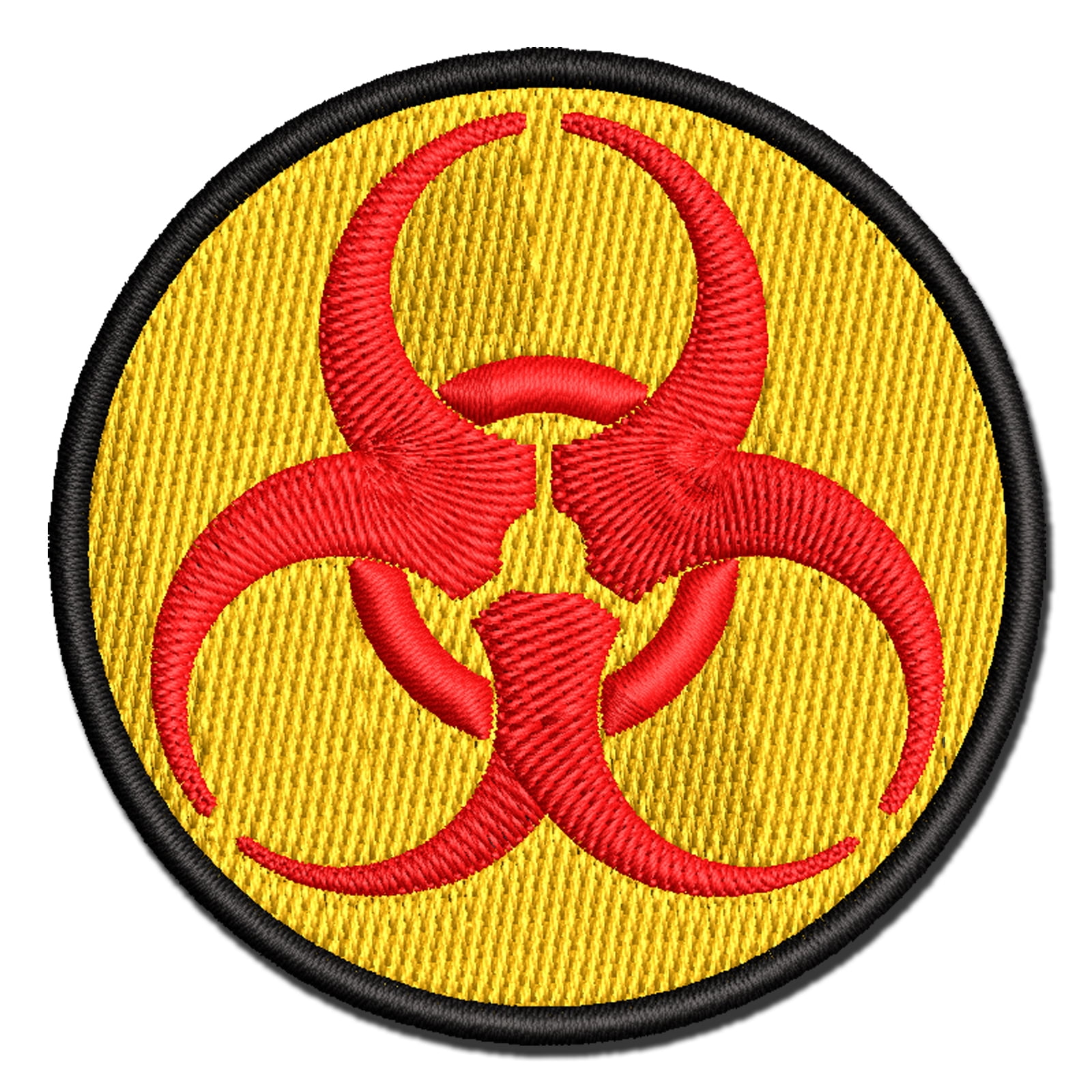 Biohazard Symbol Applique Multi-Color Embroidered Iron-On Patch - 3 ...