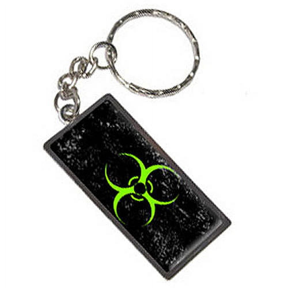 Biohazard Symbol Distressed Green Keychain Key Chain Ring - Walmart.com