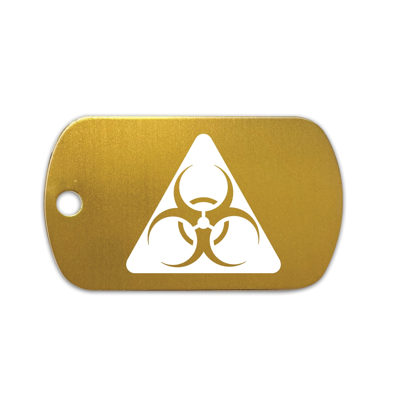 Biohazard Symbol GI Dog Tag Aluminum Keychain bio hazard radiation ...