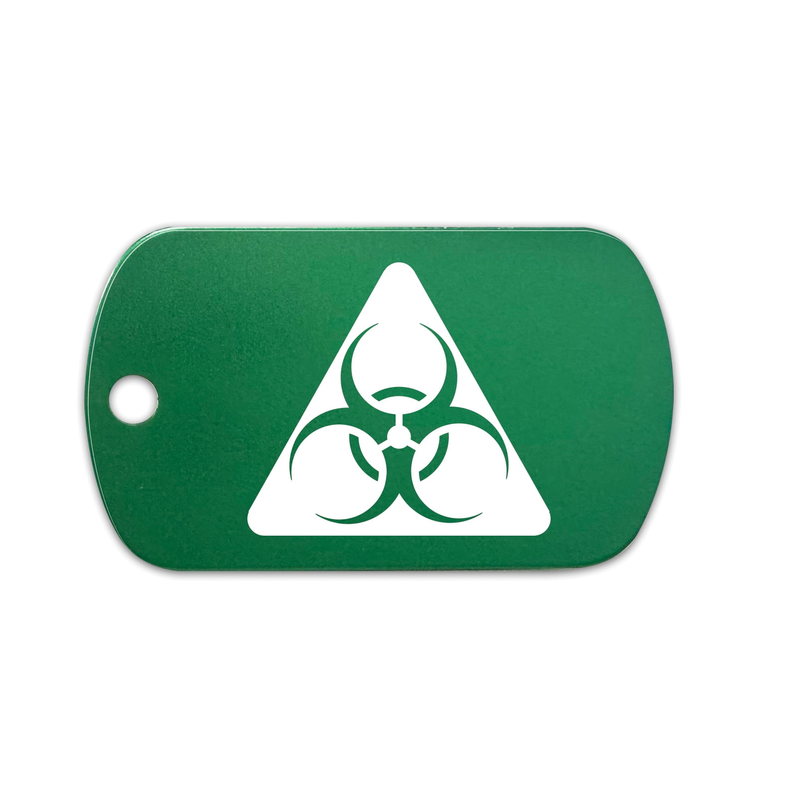 Biohazard Symbol GI Dog Tag Aluminum Keychain bio hazard radiation ...