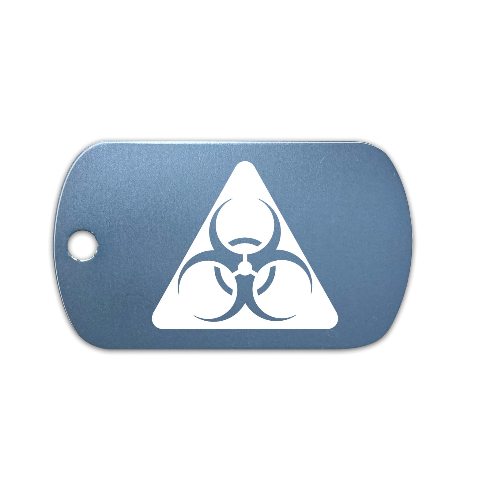 Biohazard Symbol GI Dog Tag Aluminum Keychain bio hazard radiation ...