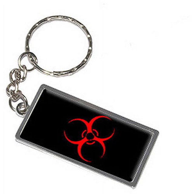 Biohazard Symbol Keychain Key Chain Ring - Walmart.com
