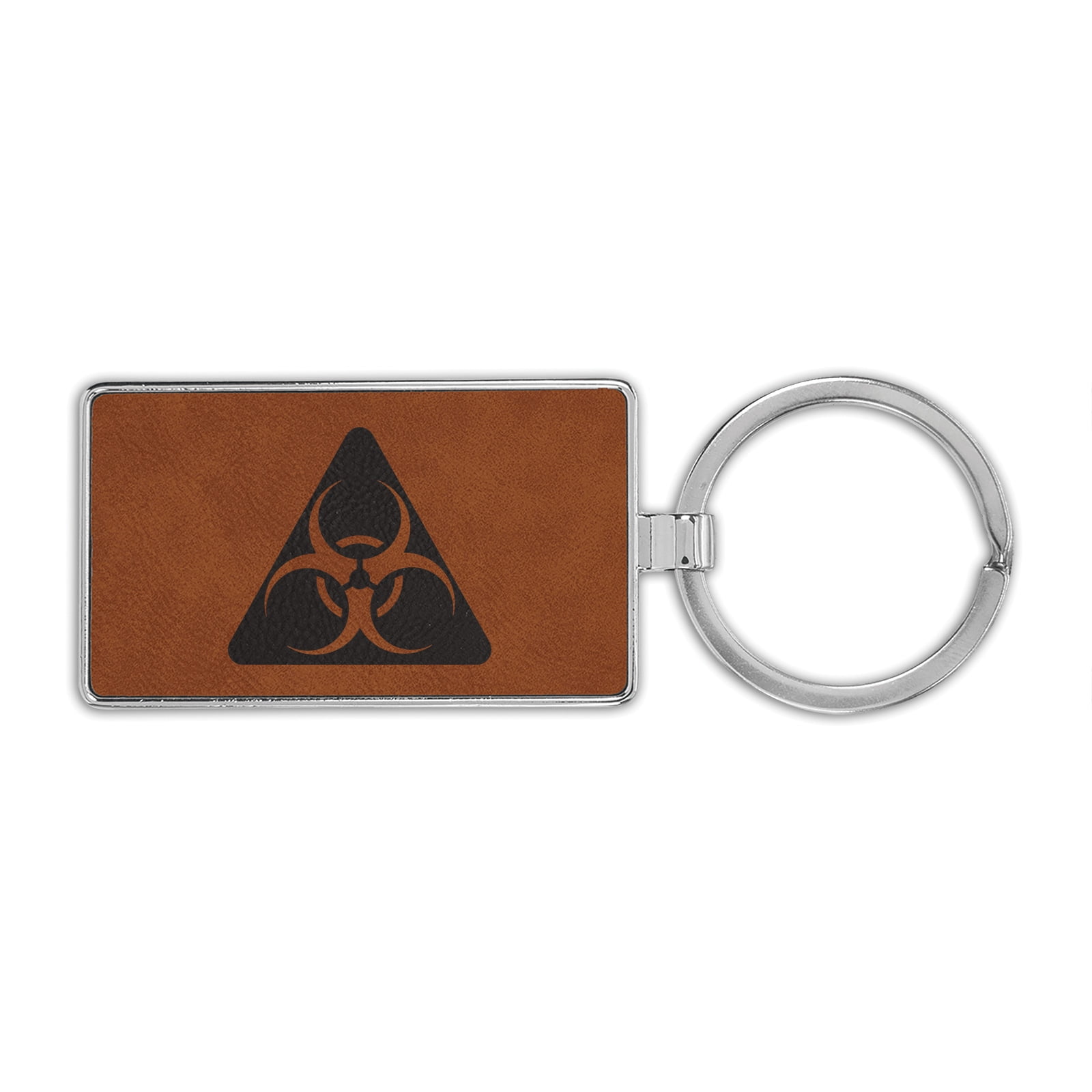Biohazard Symbol Premium Leatherette Keychain bio hazard radiation ...