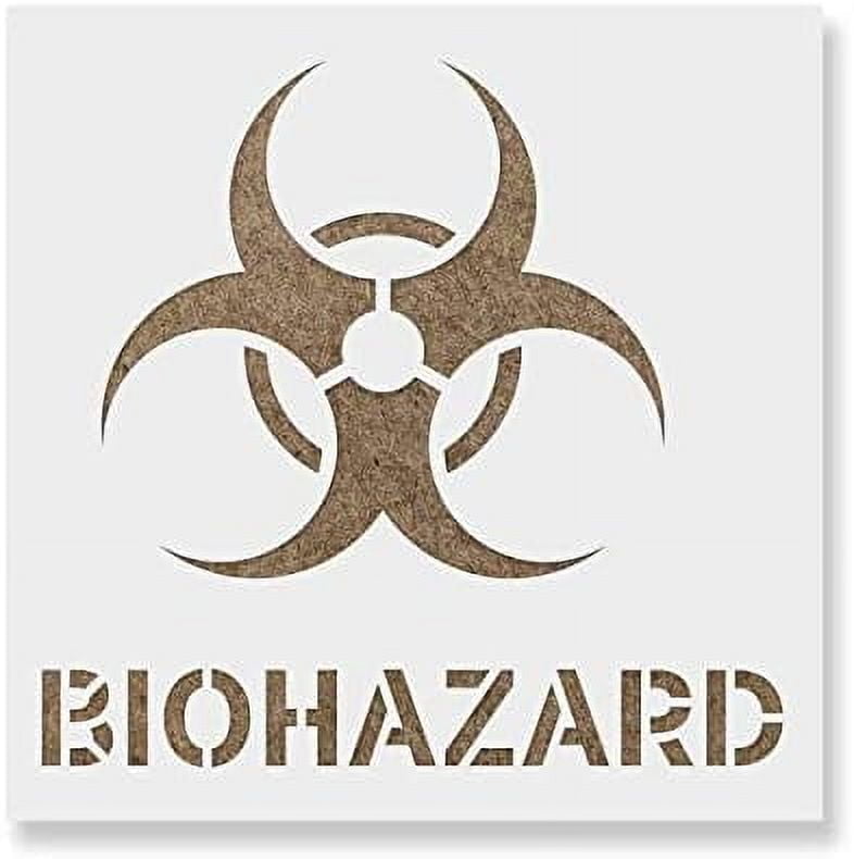 Biohazard Symbol Stencil - Big, Mylar Stencils for Wood - Walmart.com