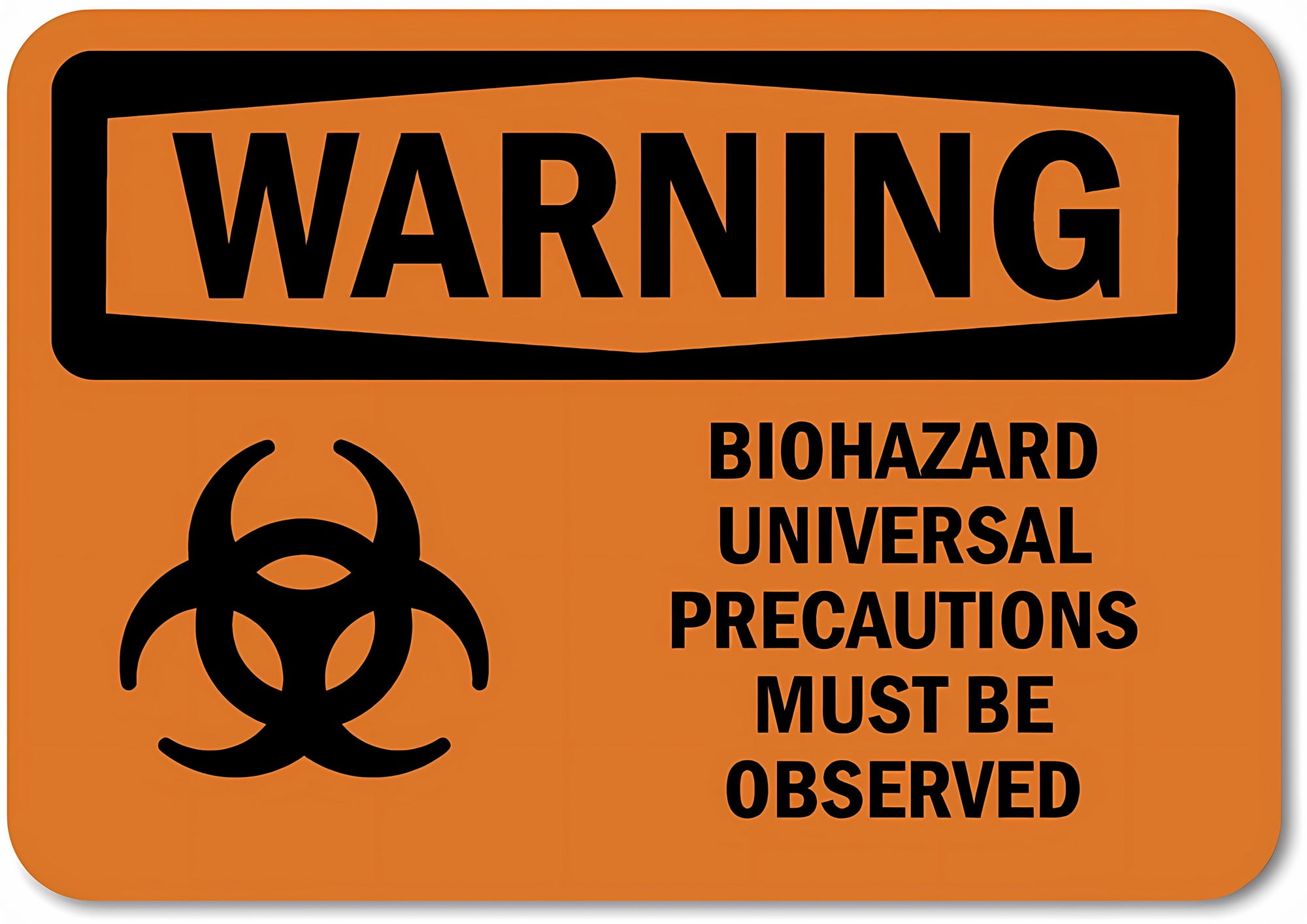 Biohazard Universal Warning Metal Sign 8"x12" - Durable Tin Wall Decor ...