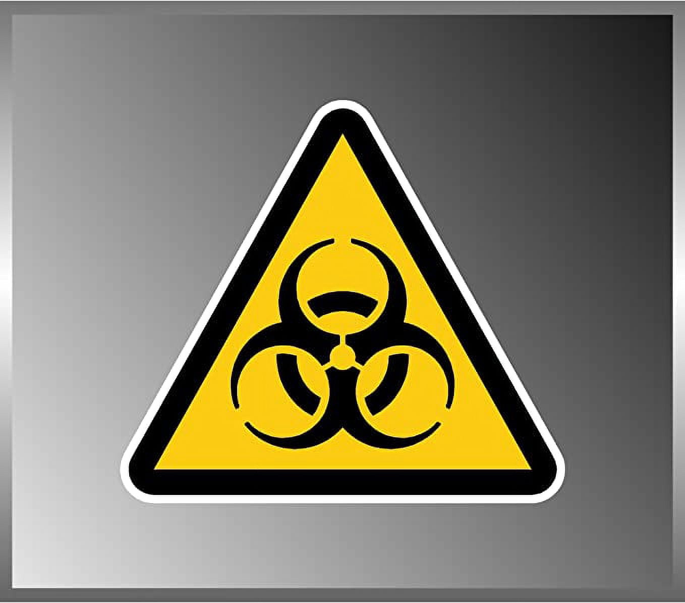 Biohazard Warning Sign Triangle Vinyl Decal Bumper Sticker 4"x5 ...