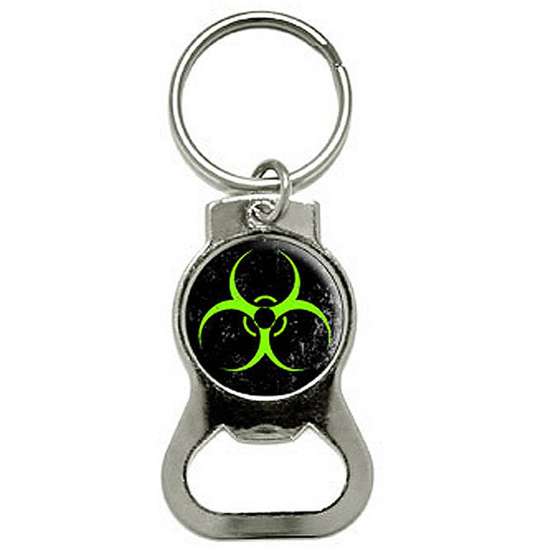 Biohazard Warning Symbol Green Zombies Distressed Bottle Cap Opener ...