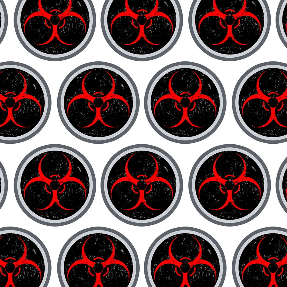 Biohazard Warning Symbol Red Zombies Premium Gift Wrap Wrapping Paper ...