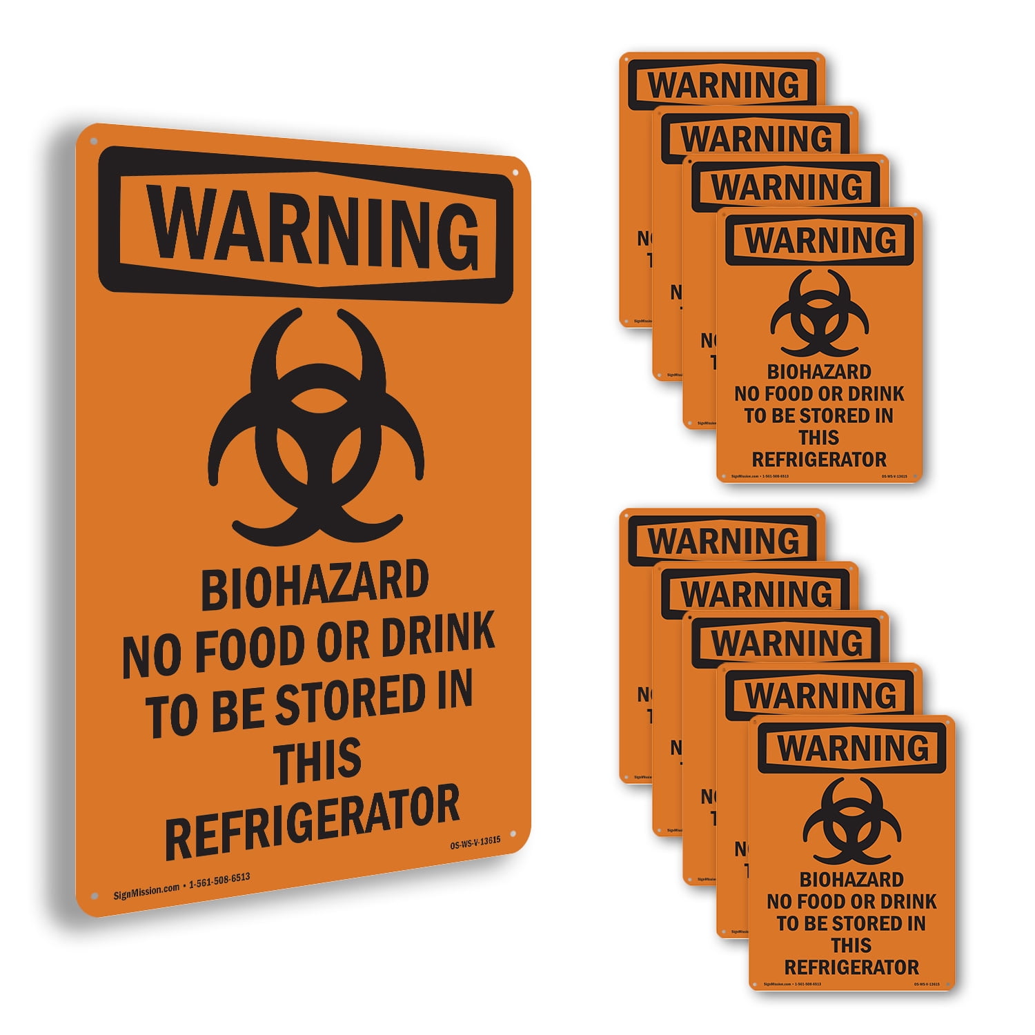 Biohazard With Symbol OSHA WARNING Rigid Plastic Sign 24 Inch x 18 Inch ...