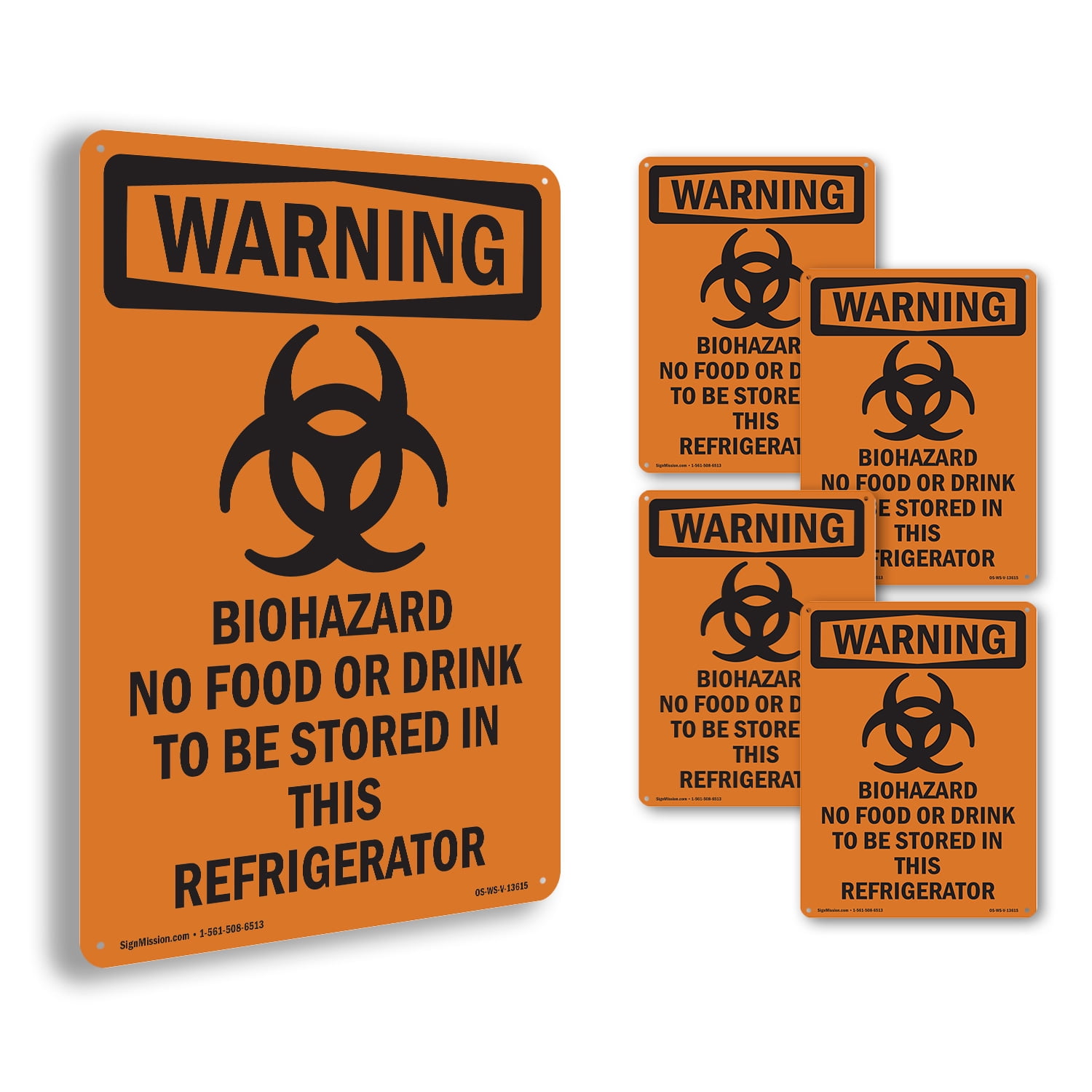 Biohazard With Symbol OSHA WARNING Rigid Plastic Sign 24 Inch x 18 Inch ...