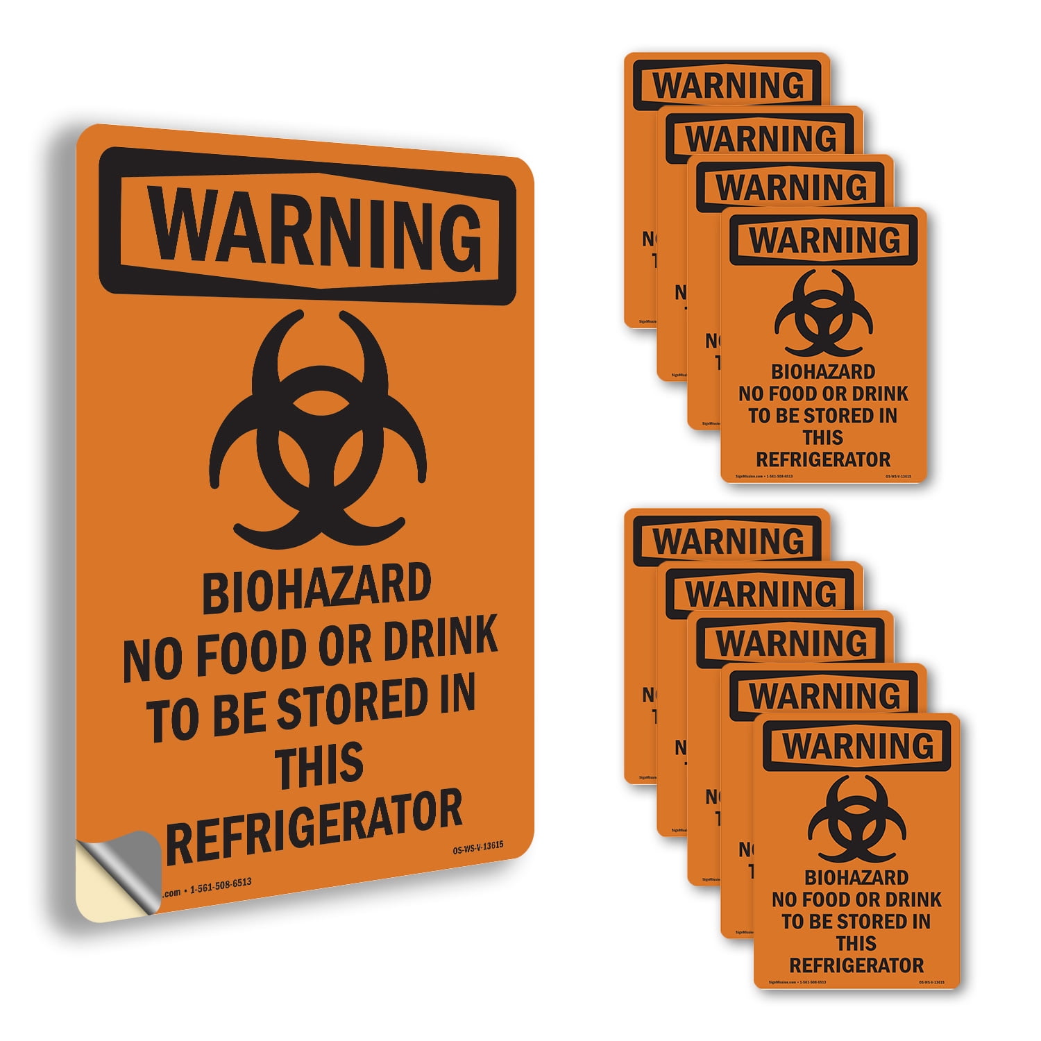 Biohazard With Symbol OSHA WARNING Vinyl Decal Label 18 Inch x 12 Inch ...