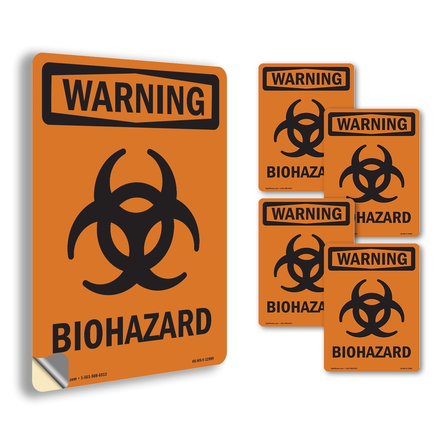Biohazard With Symbol OSHA WARNING Vinyl Decal Label 24 Inch x 18 Inch ...