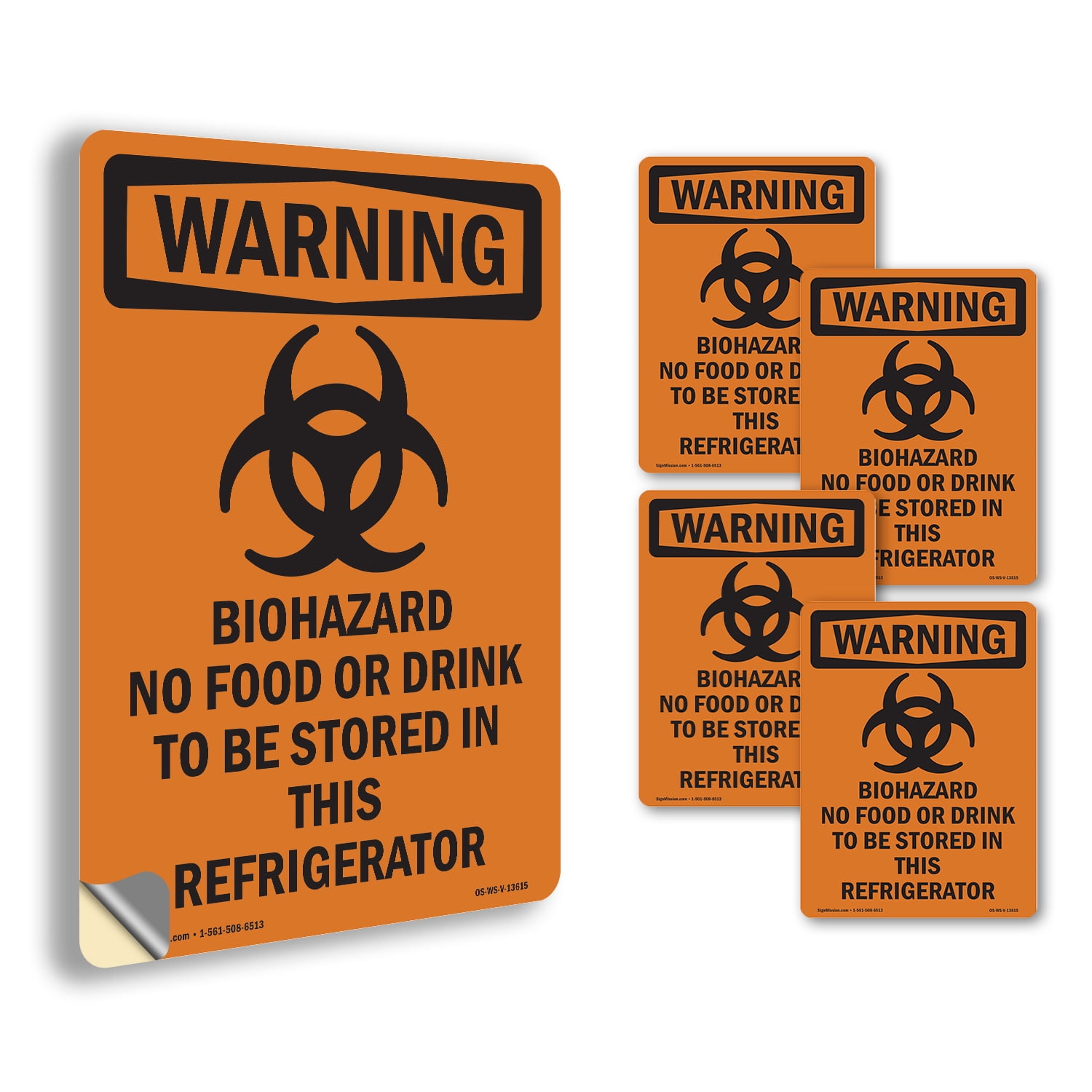 Biohazard With Symbol OSHA WARNING Vinyl Decal Label 7 Inch x 5 Inch ...