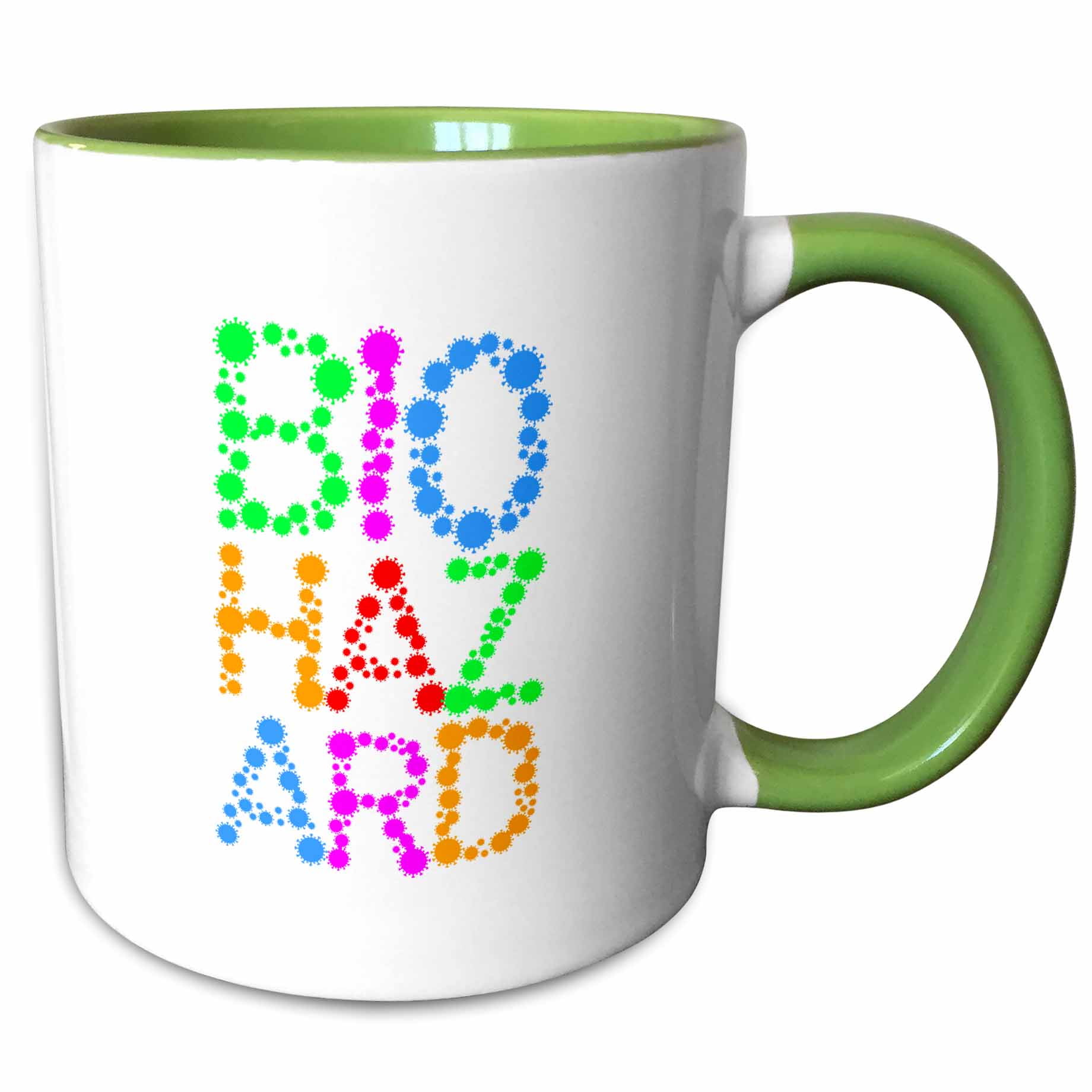 Biohazard virology style colorful text. Virus pandemic awareness 11oz ...
