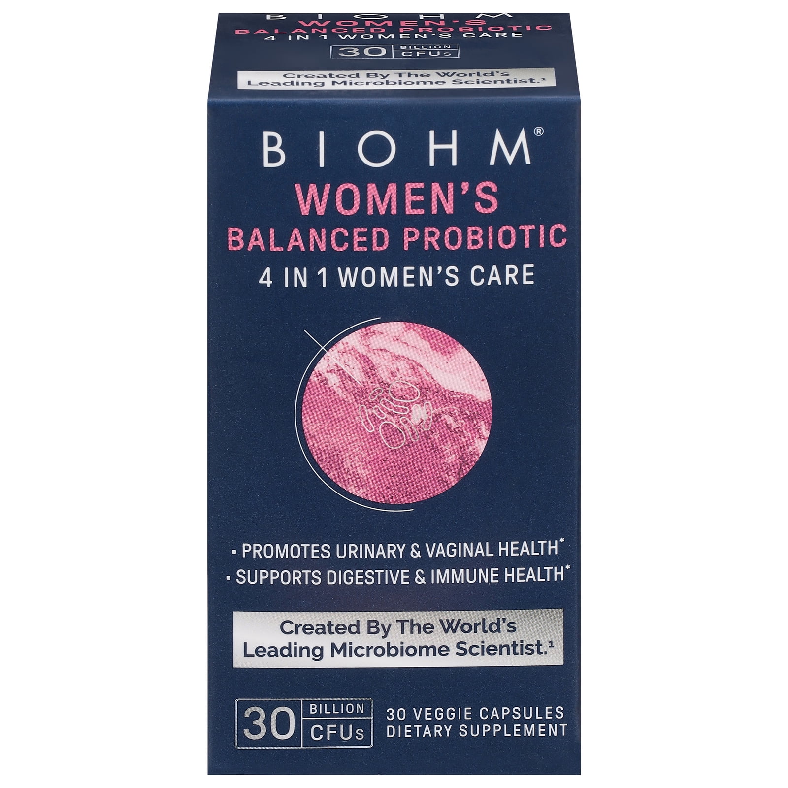 Biohm Probiotic Women's Balanced Gut & Vaginal Health - 30 Count ...
