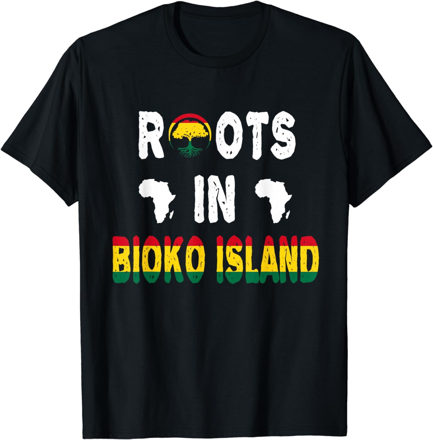 Bioko Island African Diaspora Ancestry DNA Roots Africa Map Cotton T ...