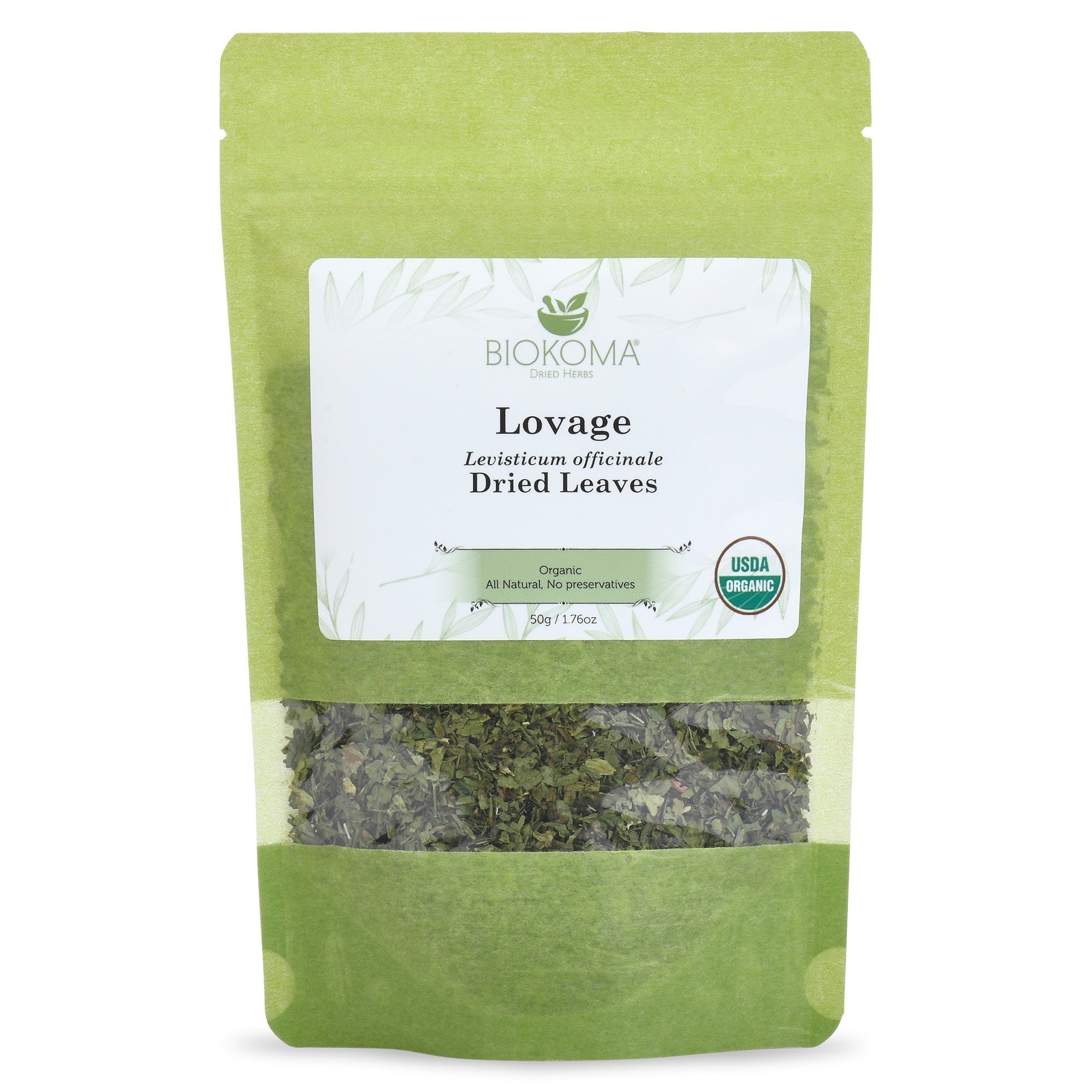 BIOKOMA Organic Lovage Dried Leaves 50g Herbal Tea Kosher Walmart