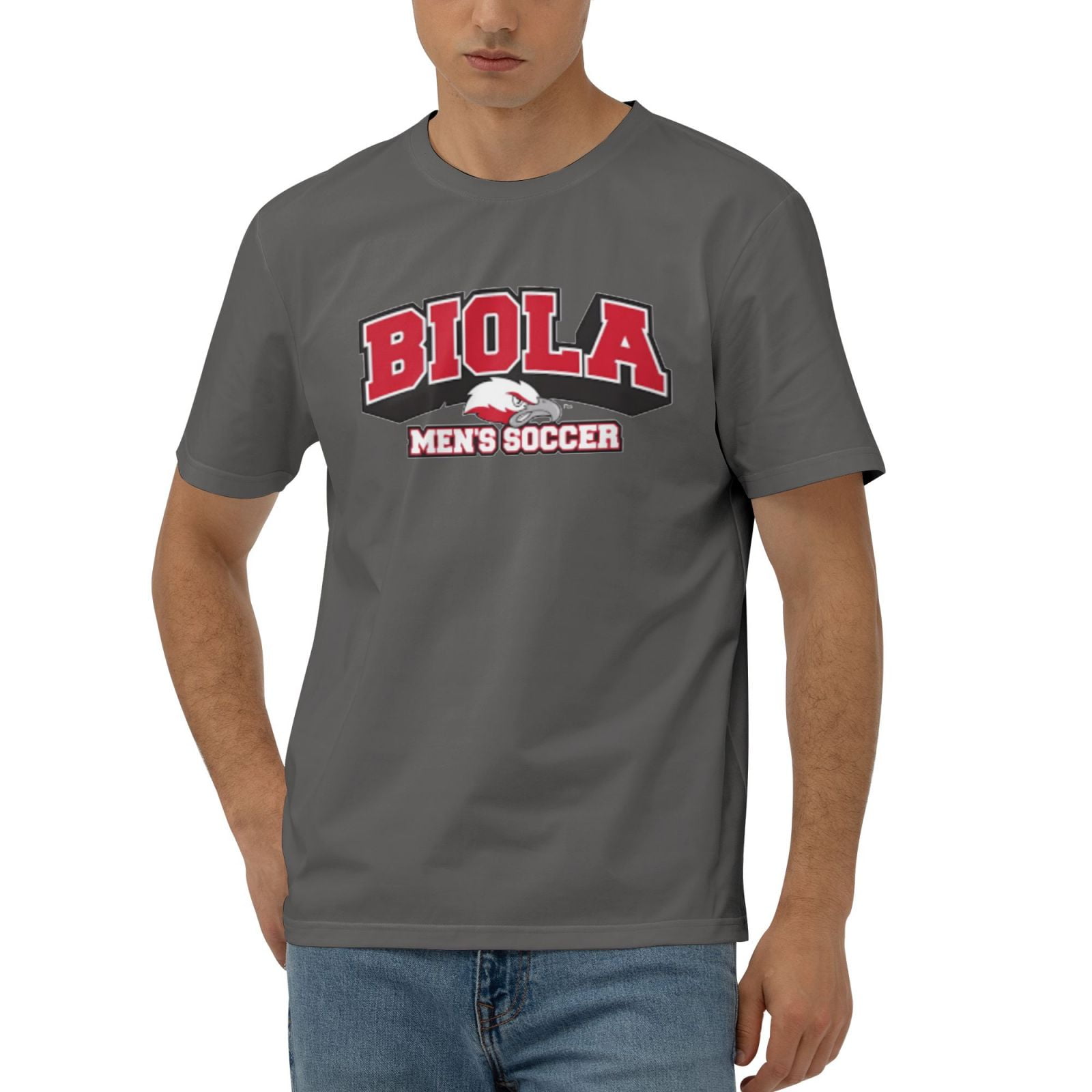 Biola University Logo Men'S 170g Combed Cotton Short Sleeve T-Shirt - Walmart.com