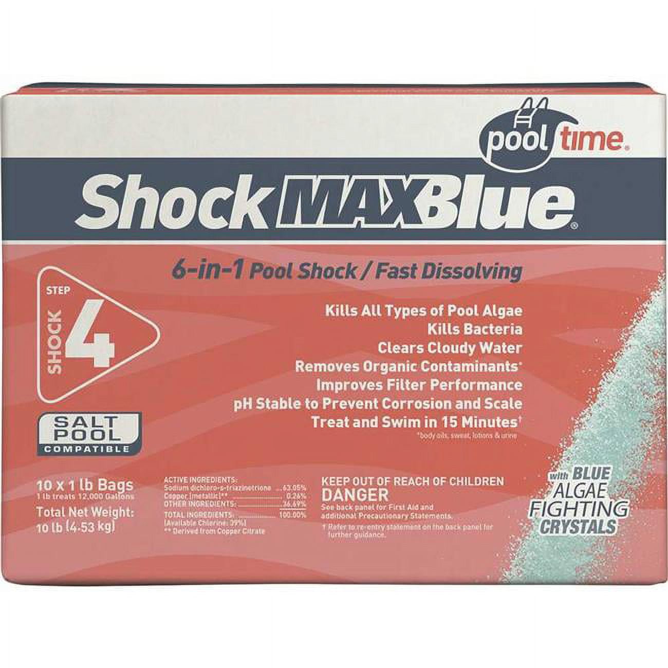 Biolab 13110PTM 10 lbs MAXBlue Pool Time Shocks - Walmart.com