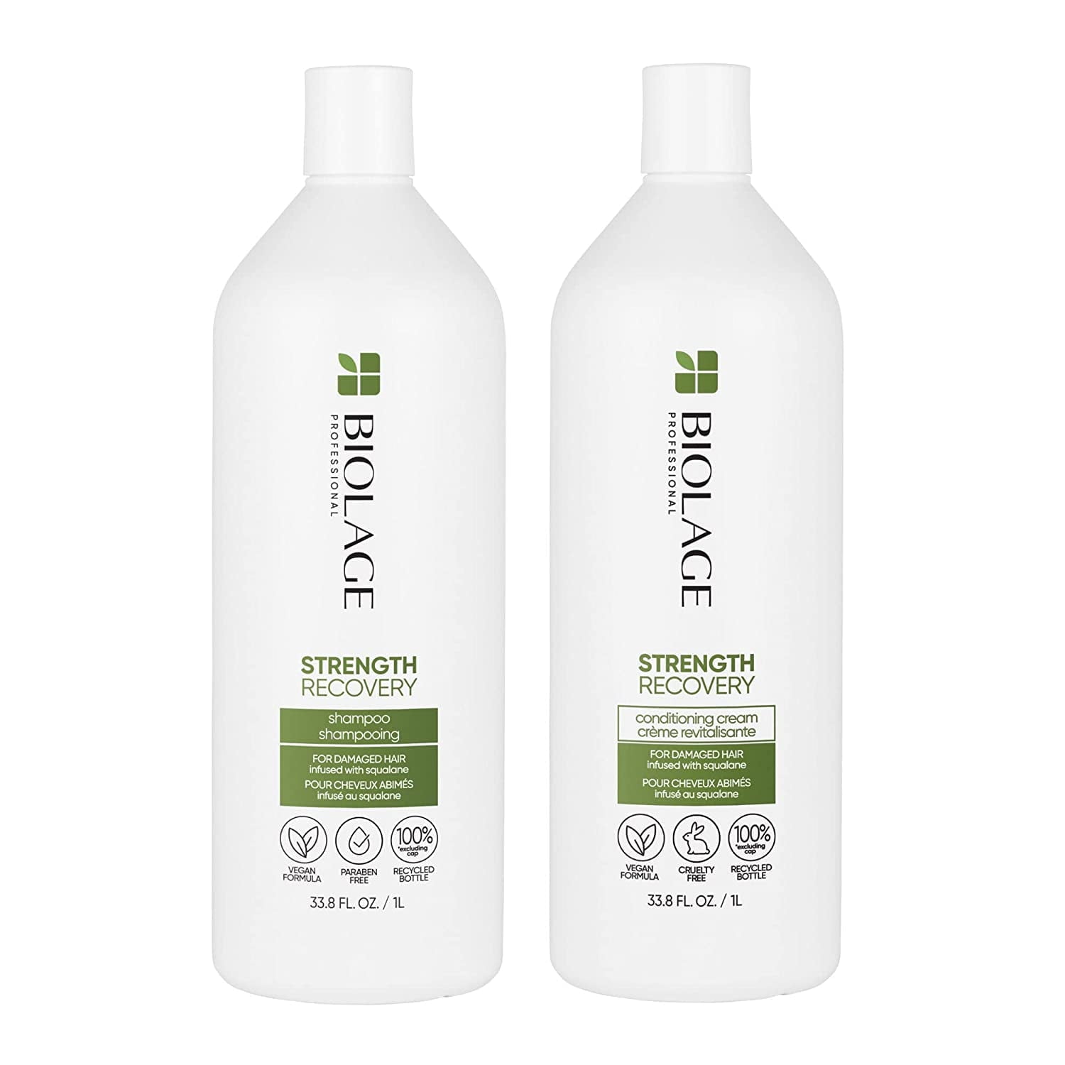 Matrix Biolage Strength Recovery Shampoo and Conditioner Set, Squalane ...