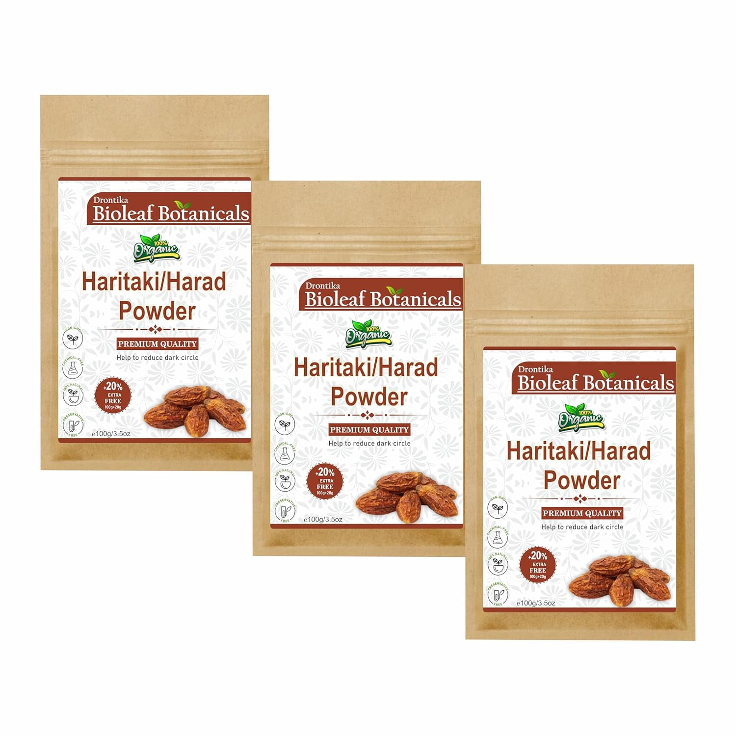 Bioleaf Botanicals Harad Powder 100 Pure Natural For Hair Strengthening ...