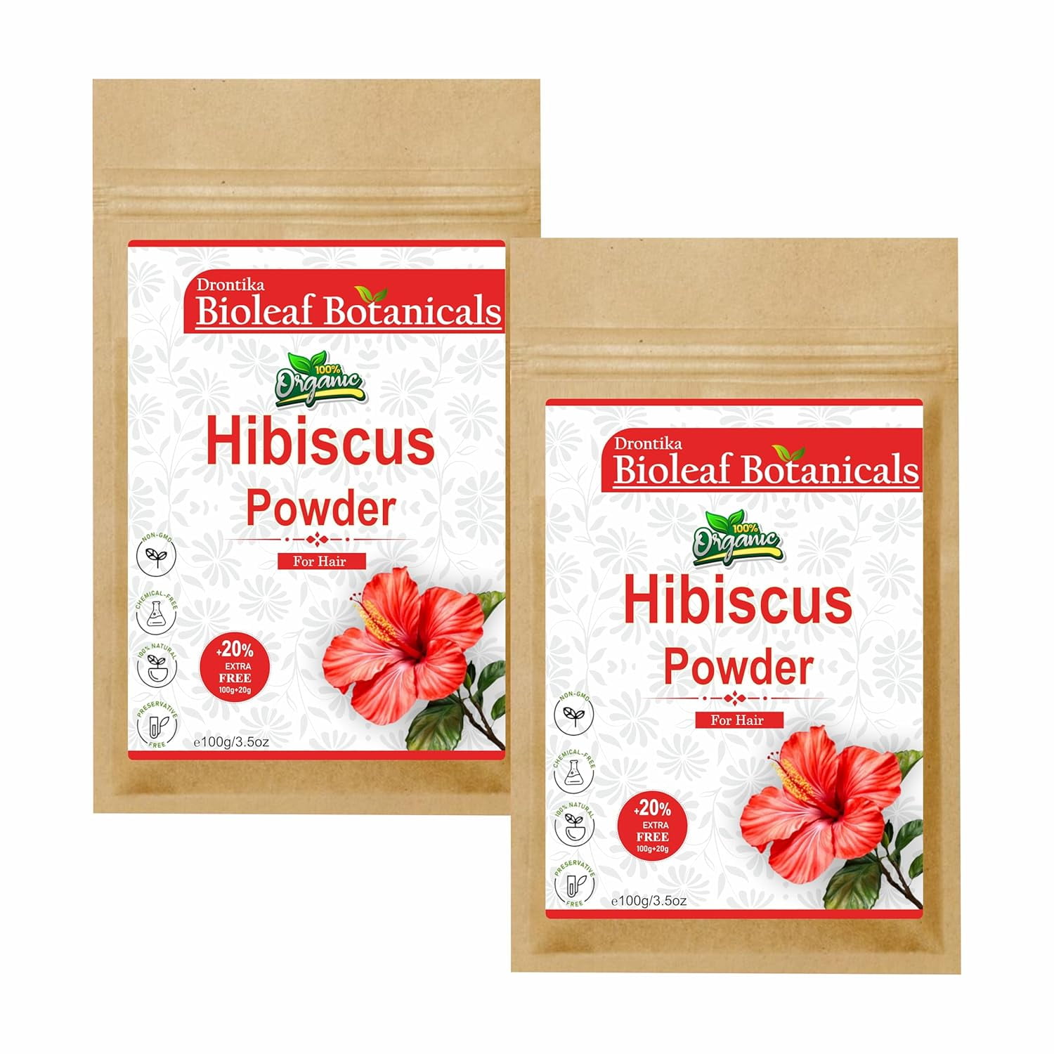 Bioleaf Botanicals Hibiscus Powder Hibiscus rosasinensis 100 Pure ...