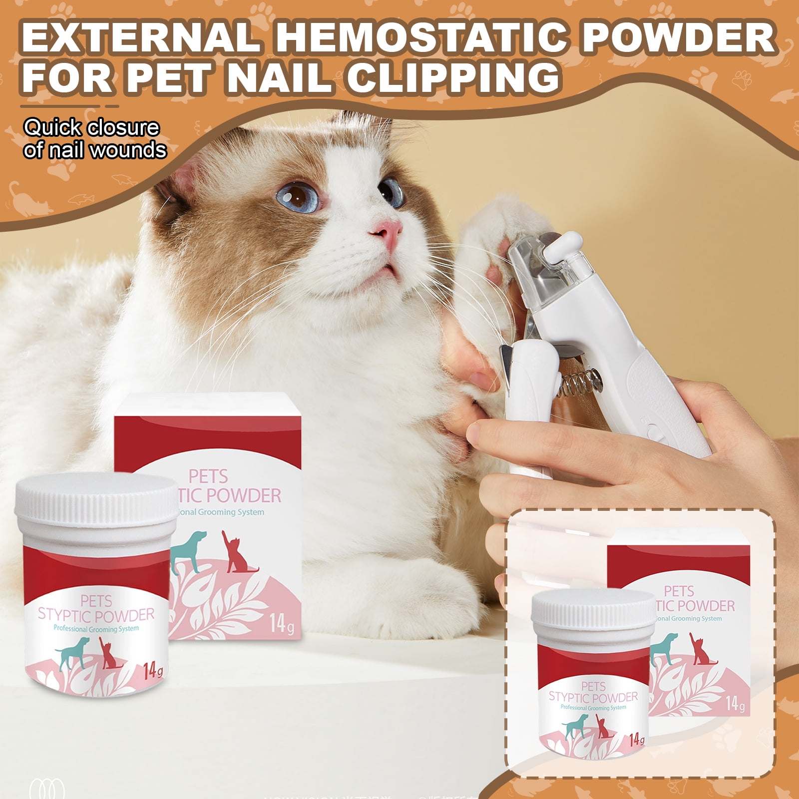 Bioline Pet Hemostatic Powder For Cats & Dogs, Quick Clotting For Nail ...