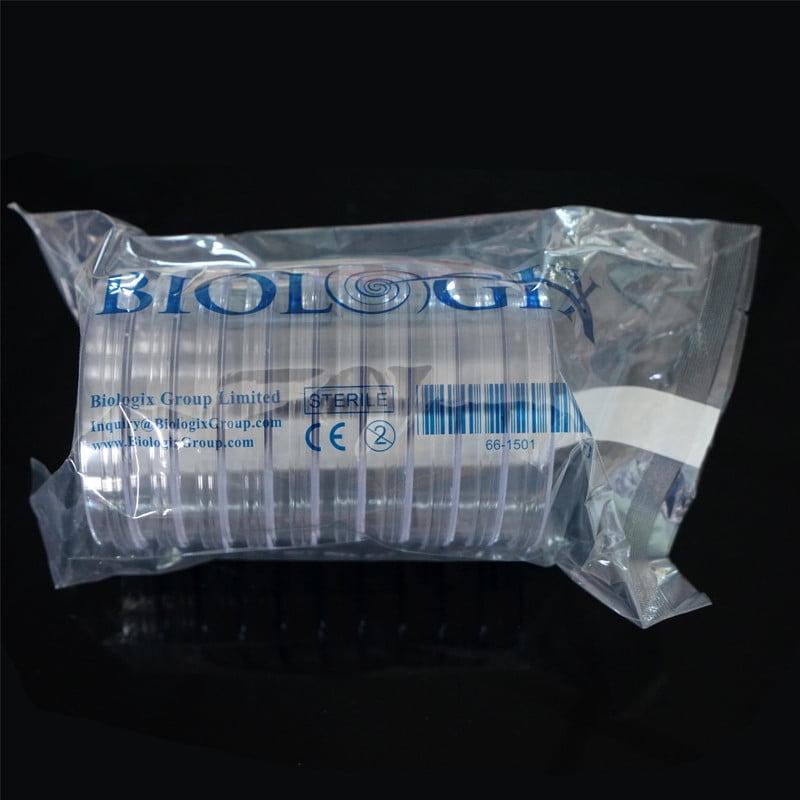 Biologix 500 Pack 90 x 15 mm Petri Dish, Plastic Petri Dishes with Lids, Deep Clean, Lab Petri ...