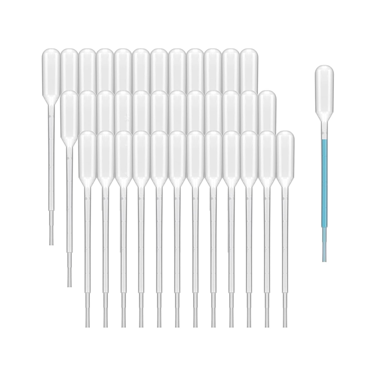 Biologix 500PCS 1ml Disposable Plastic Transfer Pipettes, Graduated ...