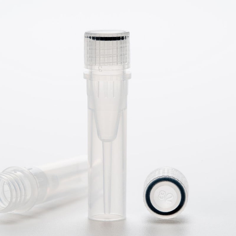 Biologix Cryovials with Caps, 0.5ML Cryogenic Vials, External, Clear ...