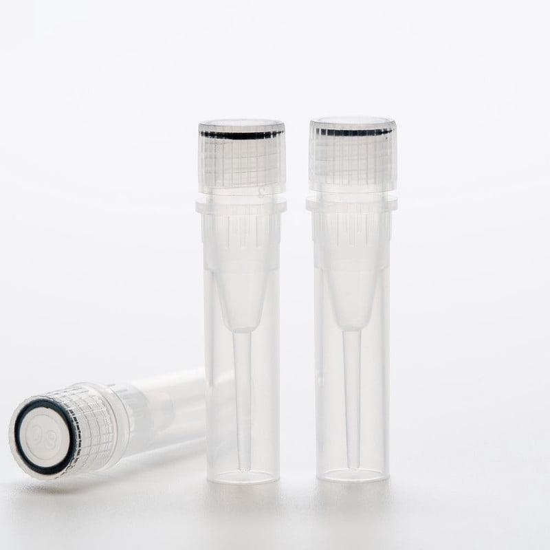 Biologix Cryovials with Caps, 0.5ML Cryogenic Vials, External,Clear, 50 ...