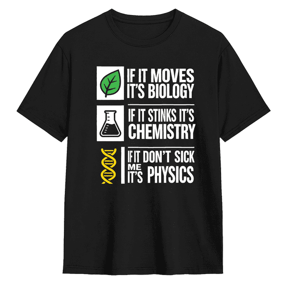 Biology Chemistry Physics Science Humorous Formula Graphic Tee for Men ...