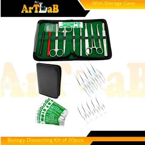 Biology Dissecting Set Scissors, Forceps, Scalpel Blades (20Pcs ...