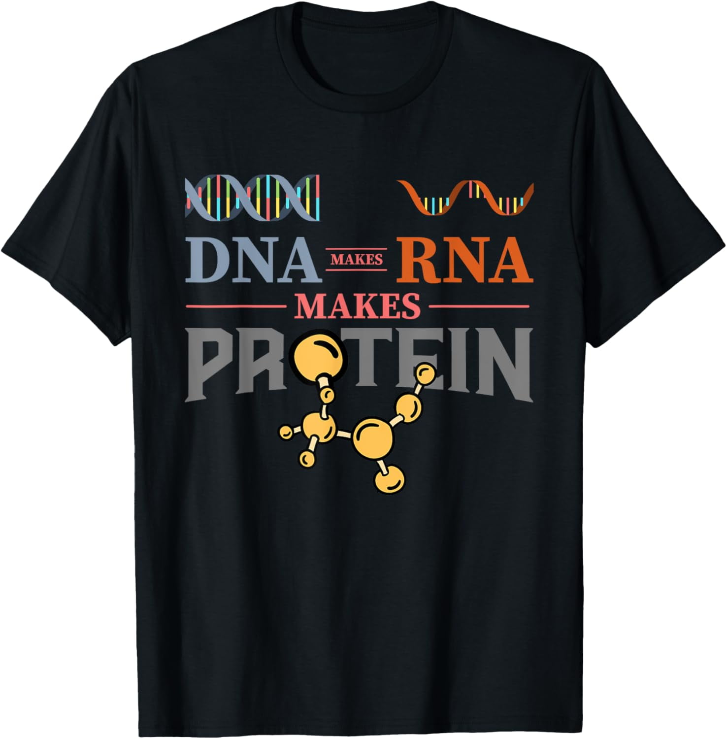 Biology Teacher Design for DNA Makes RNA Makes Protein T-ShirtMen and ...
