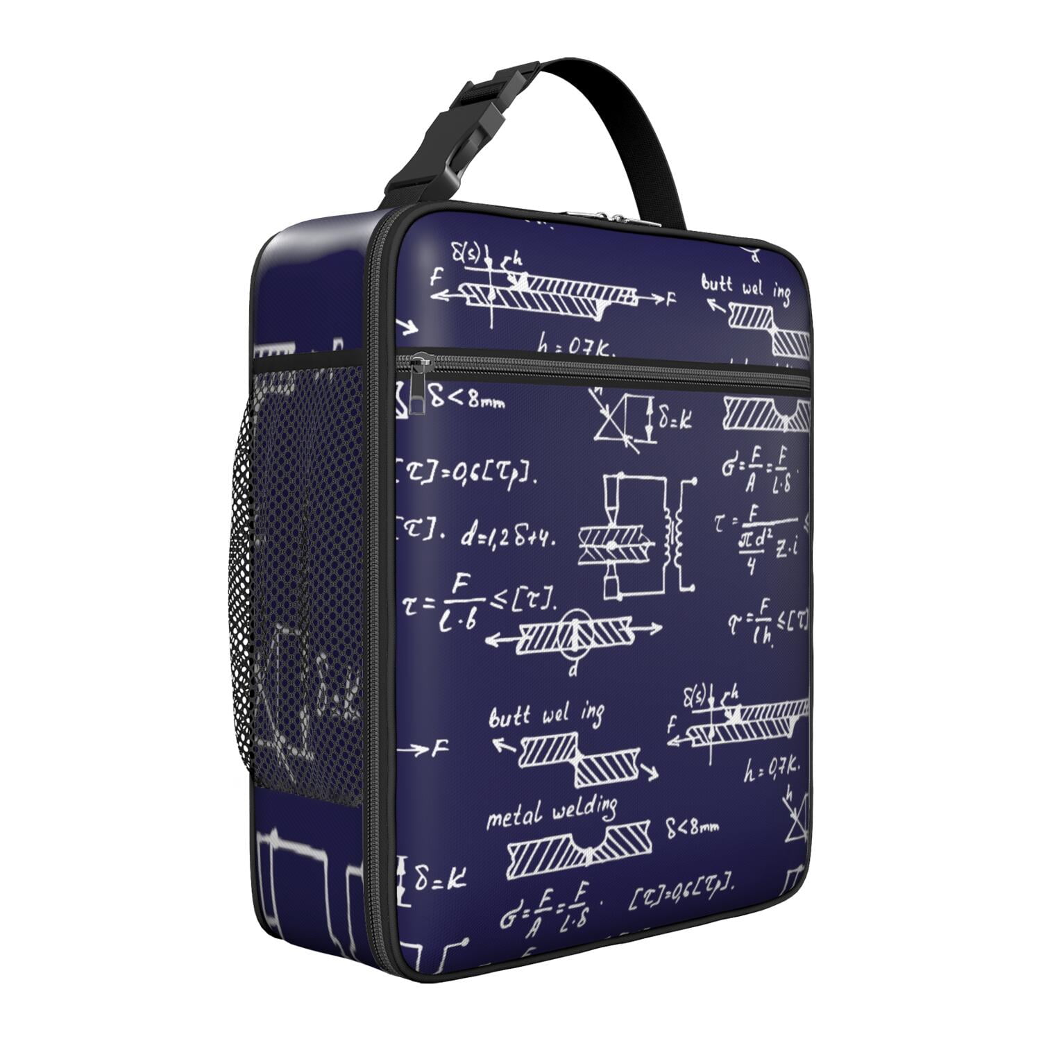 Biology Themed Insulated Lunch Bag – Scientific Formula & Lab Icon ...