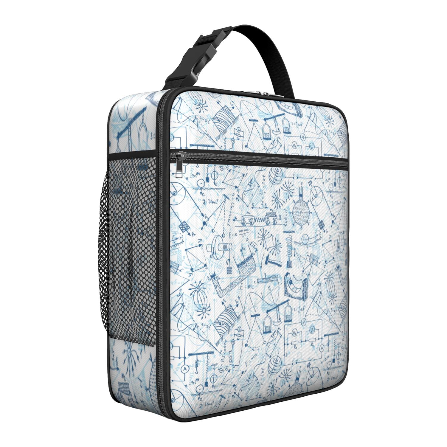 Biology Themed Insulated Lunch Bag – Scientific Formula & Lab Icon ...
