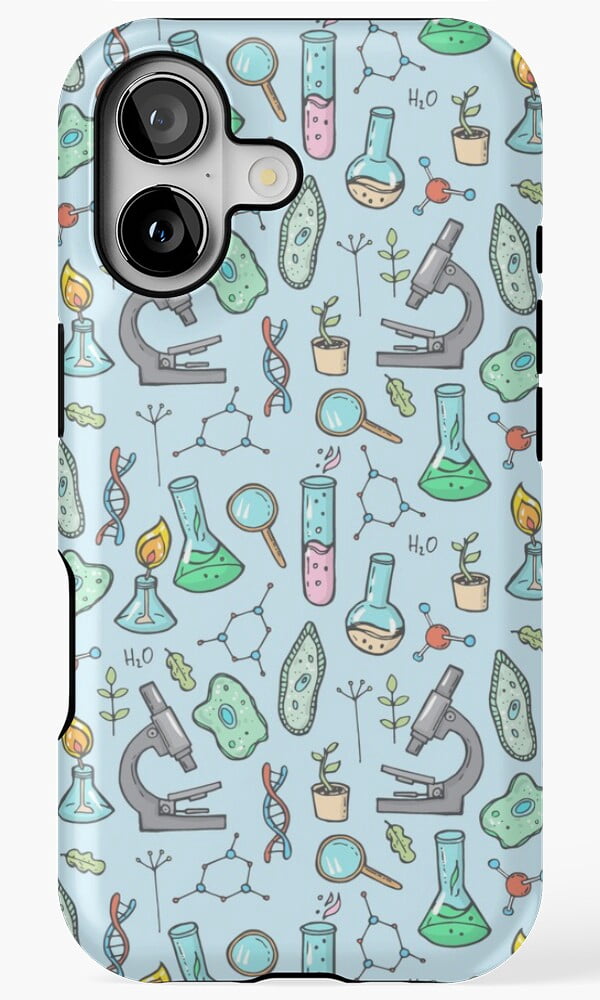 Biology and Chemistry Science Art Design Phone Case for iPhone 11 12 13 ...