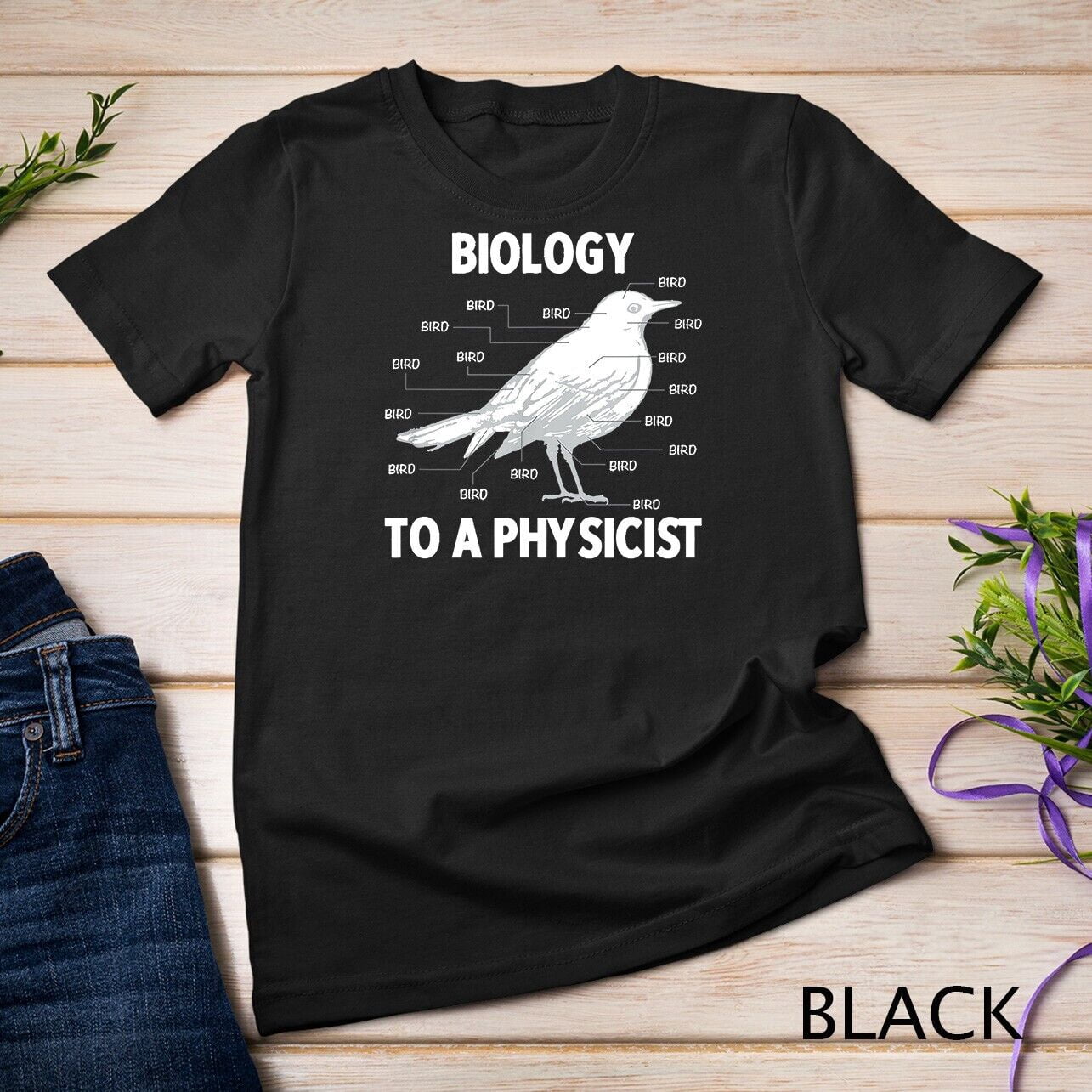 Biology to a Physicist - Funny Physics Unisex T-shirt - Walmart.com