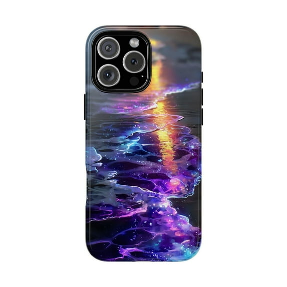Bioluminescent Blue Ocean Waves Night Sea Art Phone Case with iPhone 17 ...