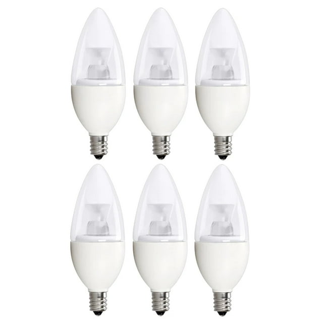 Bioluz LED 40W Candelabra Bulbs B10 B11 C37 3000K Soft White UL Listed ...