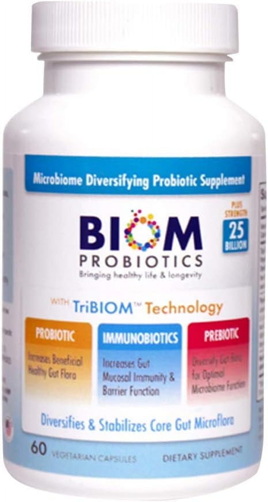 Biom Probiotics 3-in-1 Formula Cold Shipped with 25 Billion Flora for ...