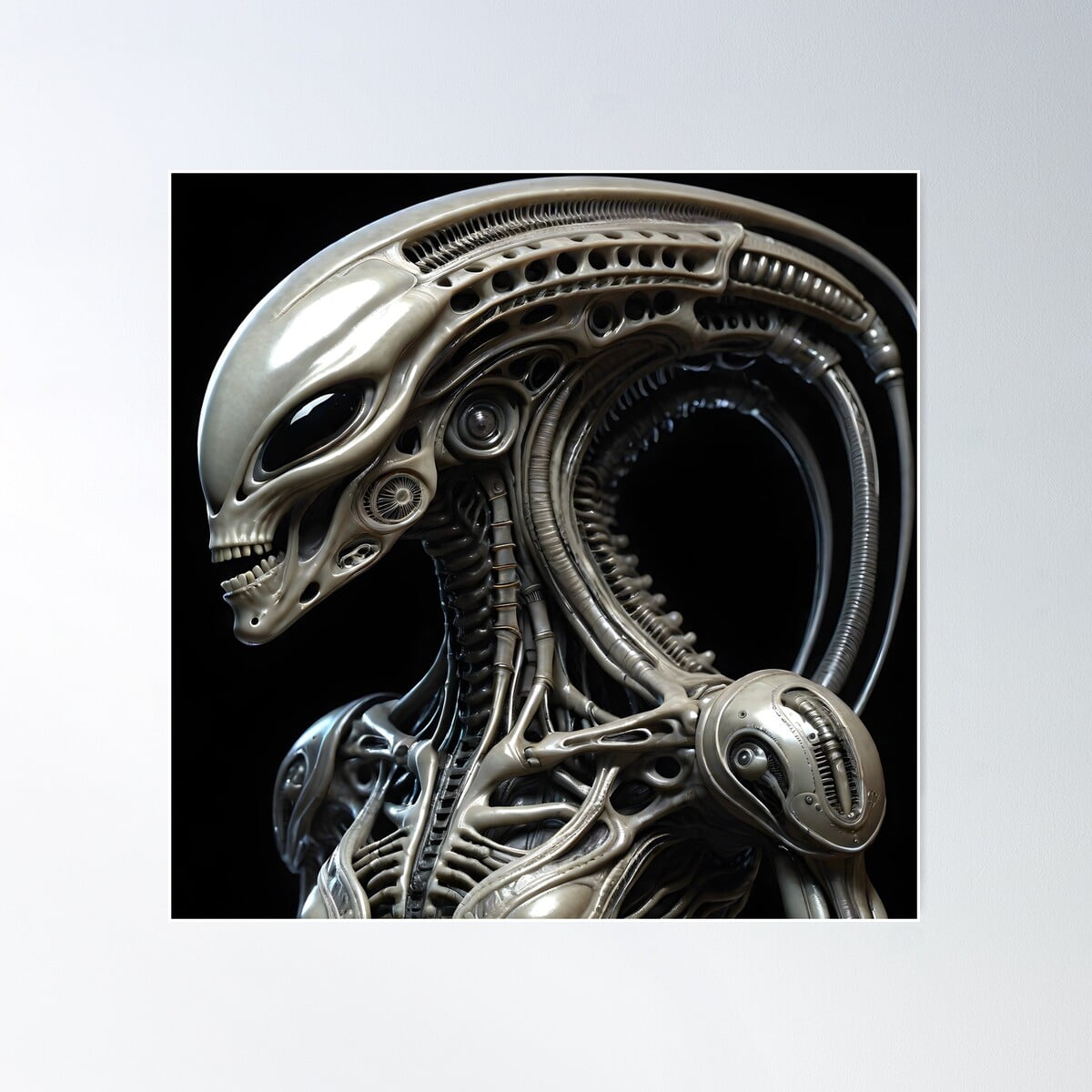 Biomechanical Alien Poster Wall Art, Modern Wall Decor For Living Room ...