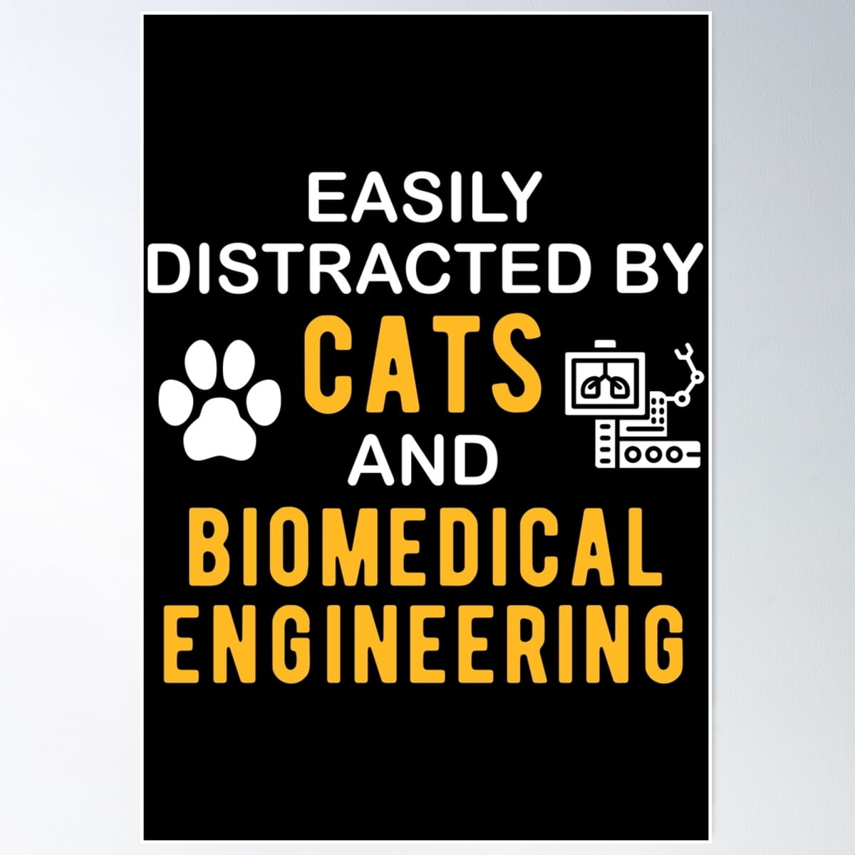 Biomed Cat Lover Biomedical Engineering Poster Wall Art, Modern Wall ...