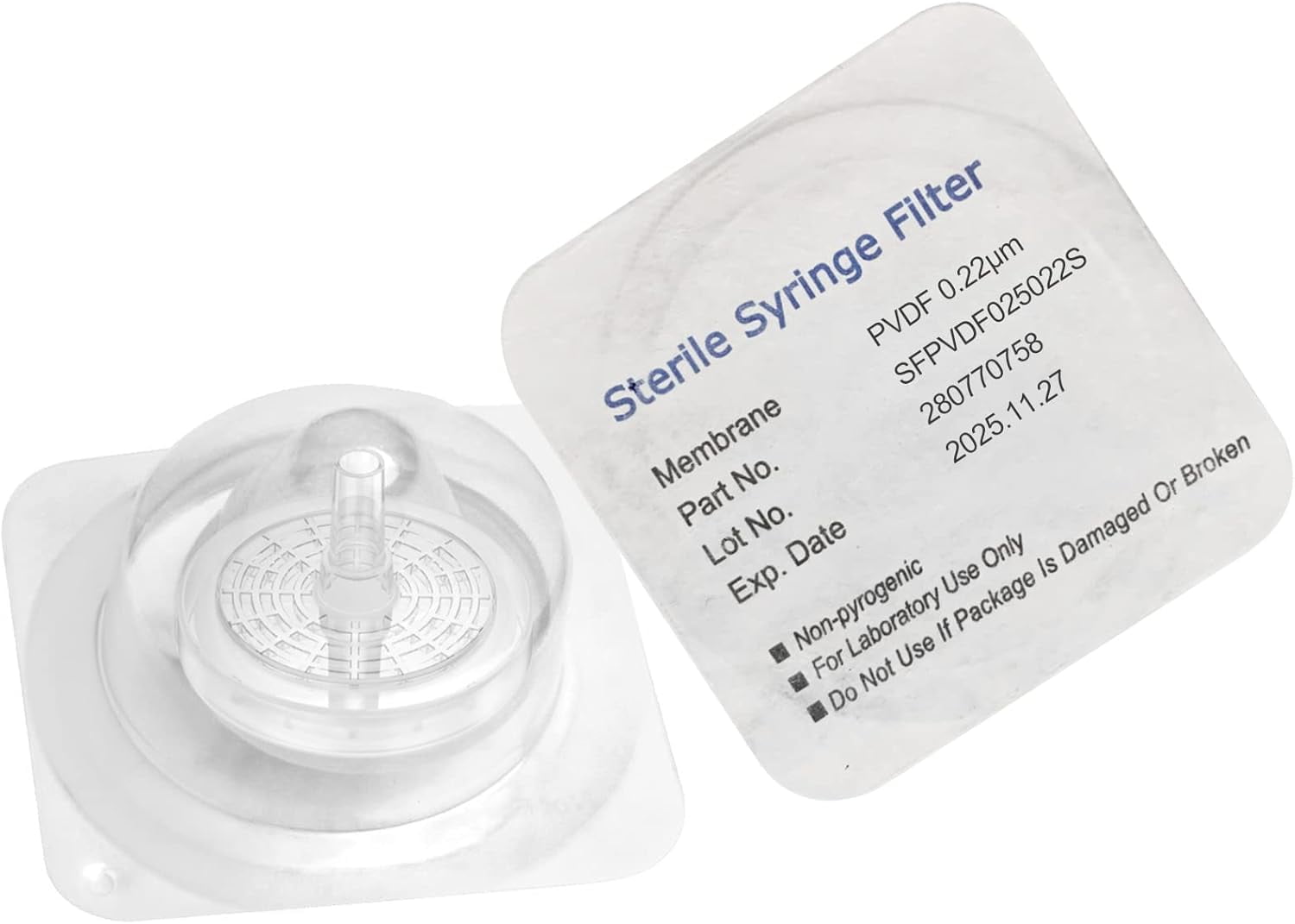 Biomed Scientific Sterile Syringe Filters Hydrophobic PVDF 25 mm ...