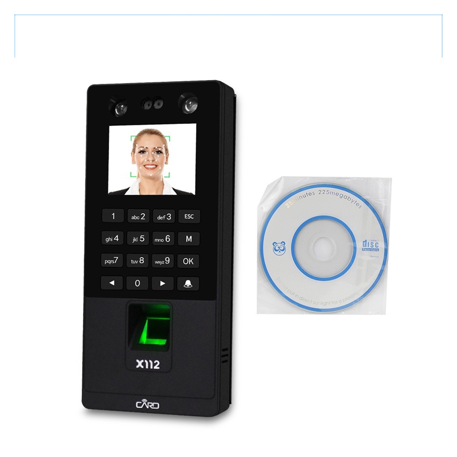 Biometric Facial Access Control Keypad System Fingerprint Time ...