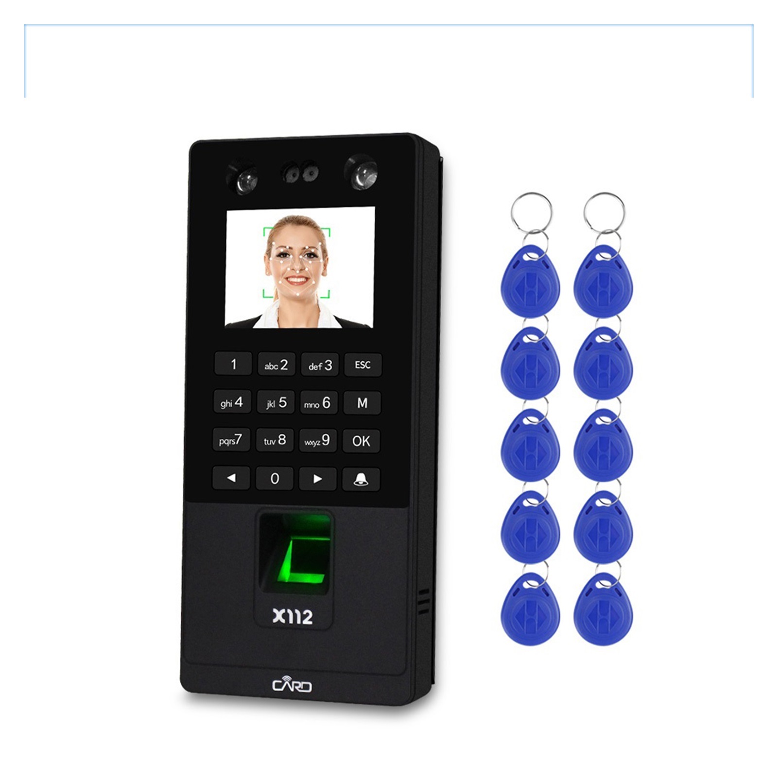 Biometric Facial Access Control Keypad System Fingerprint Time ...