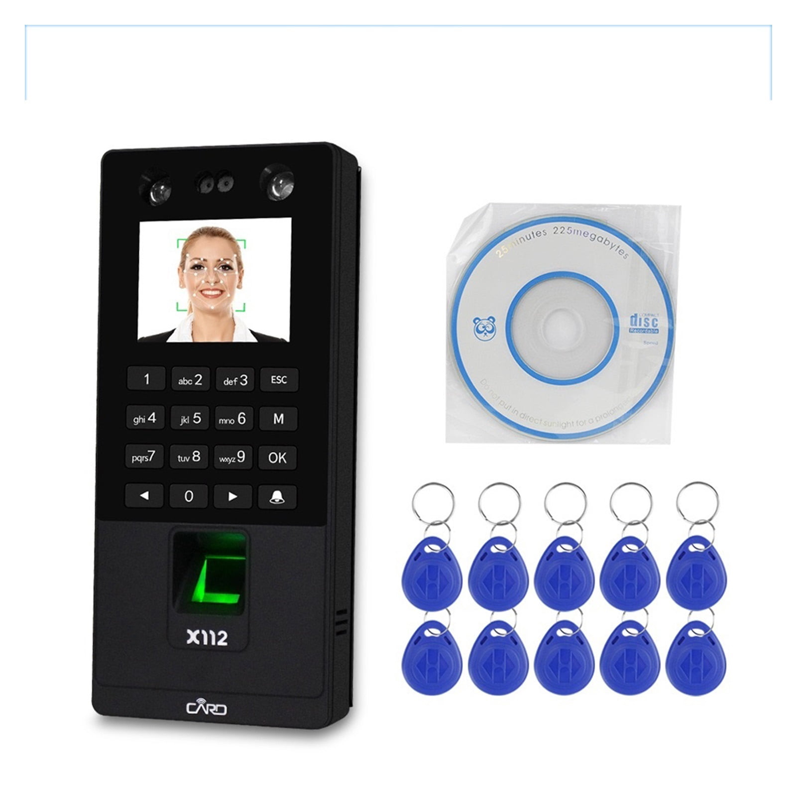 Biometric Facial Access Control Keypad System Fingerprint Time ...